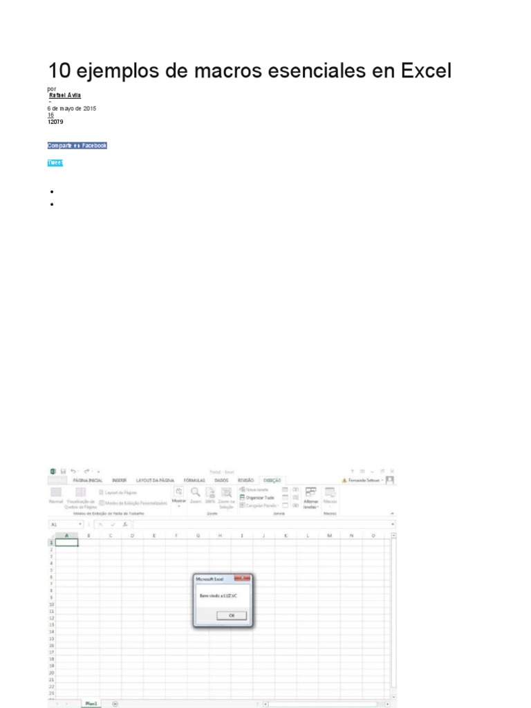 Ejemplos de Macros Esenciales en Excel | PDF | Macro (informática ...