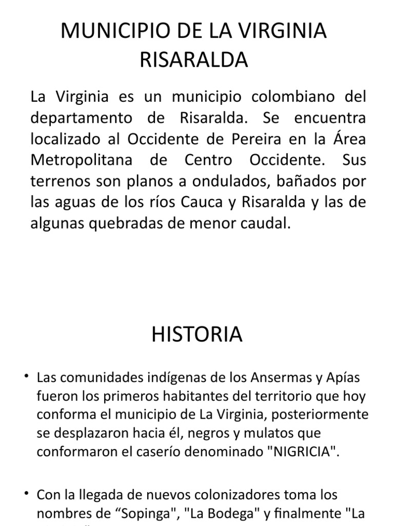 Municipio de La Virginia Risaralda | PDF | Conservación | Naturaleza