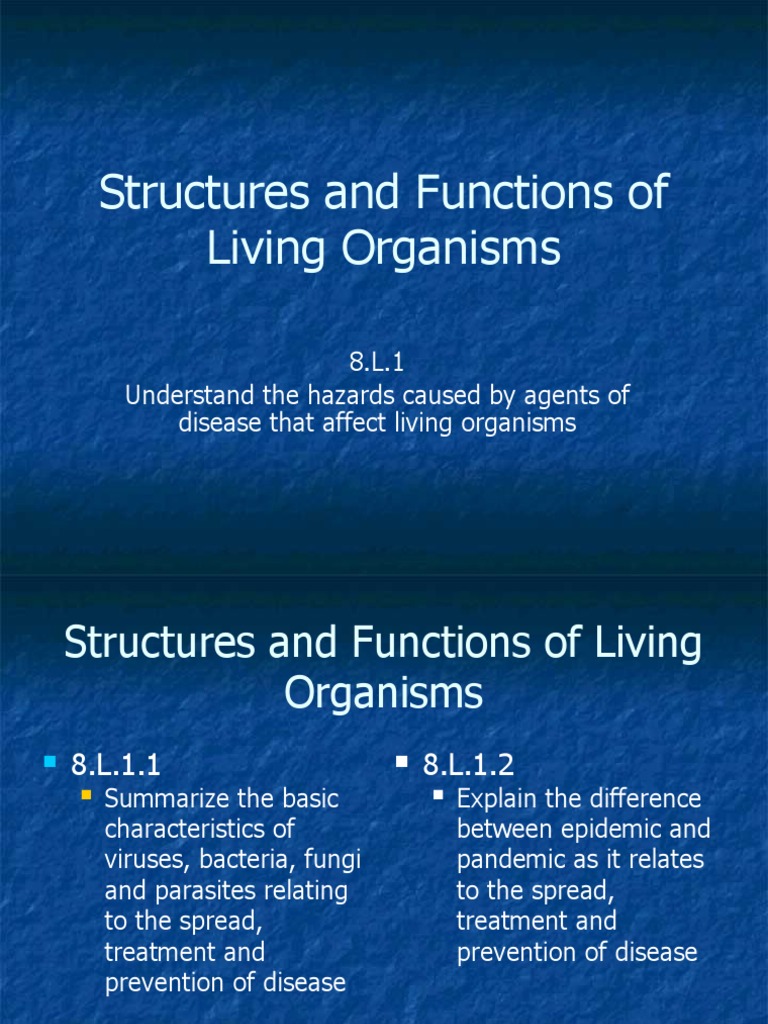 Structures and Functions of Disease Agents | PDF | Infection | Virus