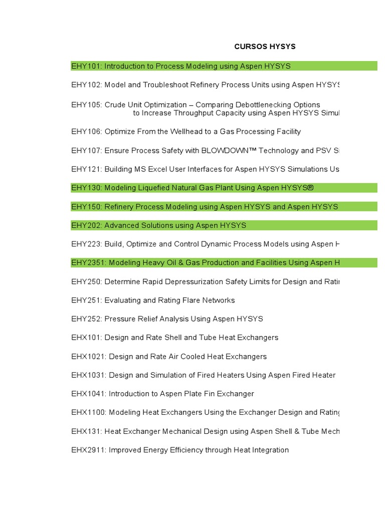Cursos HYSYS | Download Free PDF | Oil Refinery | Heat Exchanger