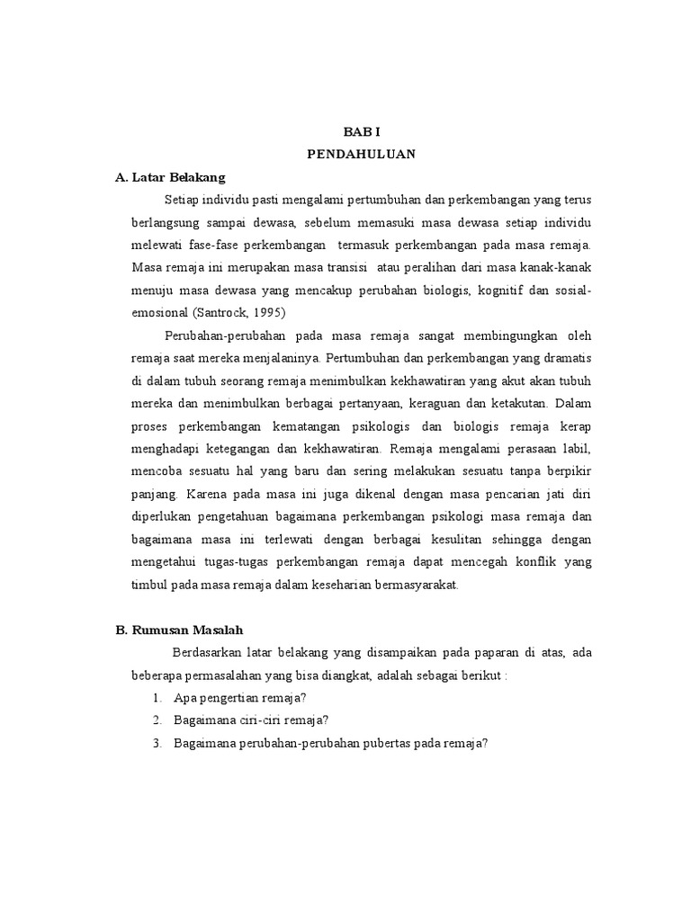 Perkembangan Remaja | PDF
