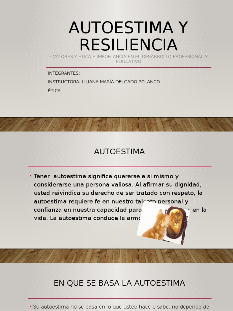 Autoestima y Resiliencia | PDF | Resiliencia psicológica | Moralidad
