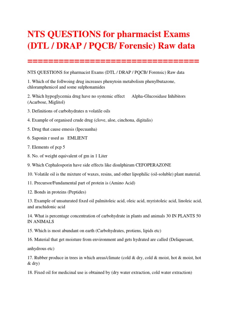 NTS Past Paper | PDF | Virus | Buffer Solution