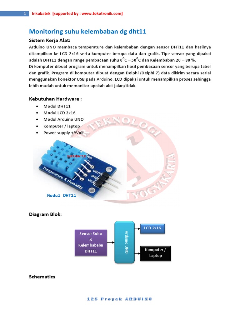 Monitoring Suhu Kelembaban DG dht11 | PDF