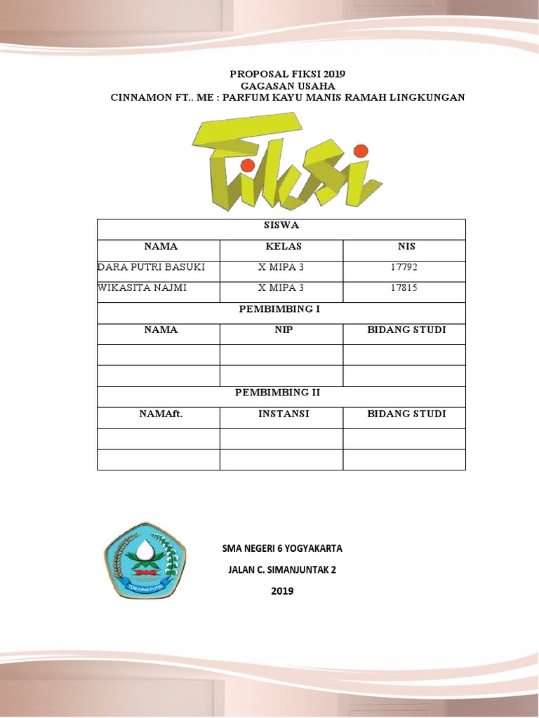 Proposal Fiksi 2019 | PDF