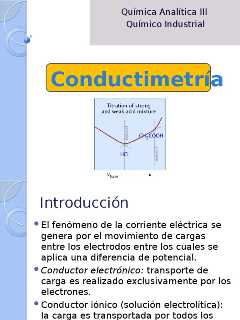 Conductimetría | PDF | Química Física | Electromagnetismo