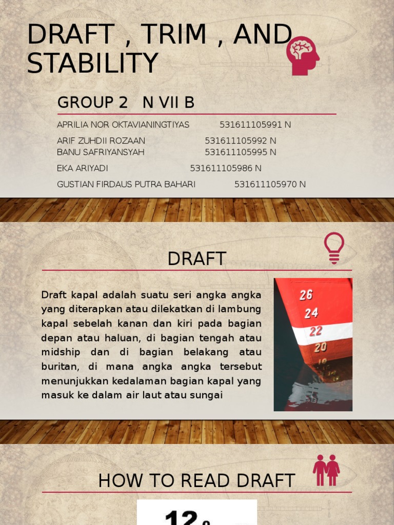 Draft, Trim, and Stability | PDF