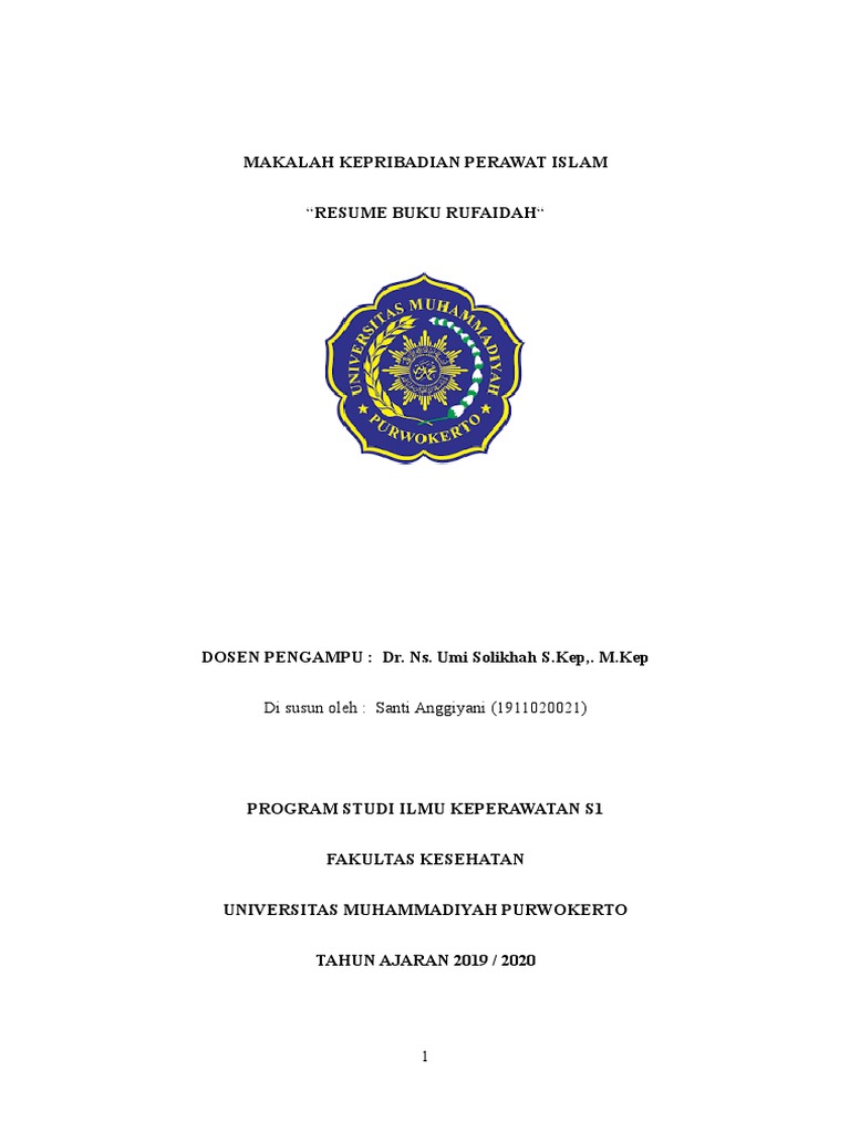 Resume Buku Rufaidah | PDF