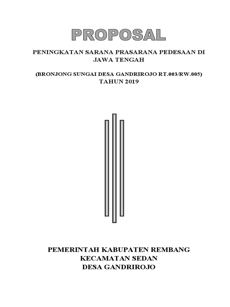 Proposal BRONJONG SUNGAI DESA GANDRIROJO 03-05 | PDF
