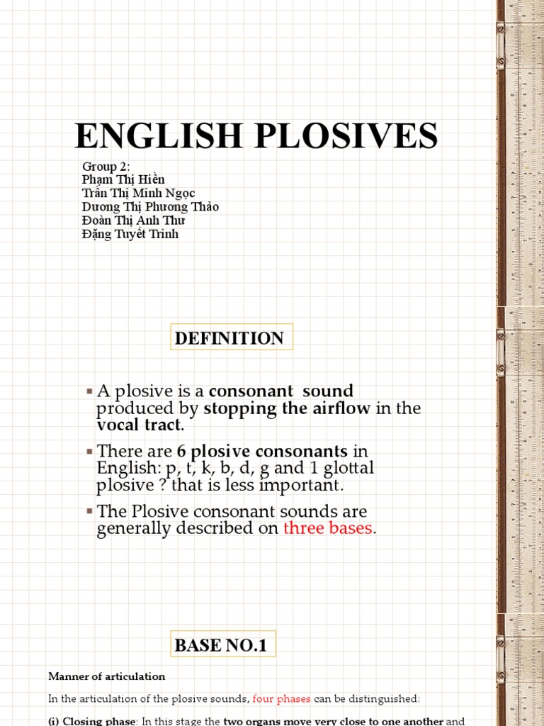 English Plosives | PDF | Phonology | Human Voice