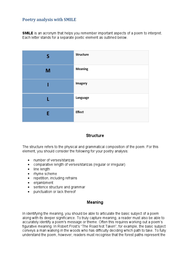 Poetry Analysis With SMILE | PDF | Poetry | Linguistics