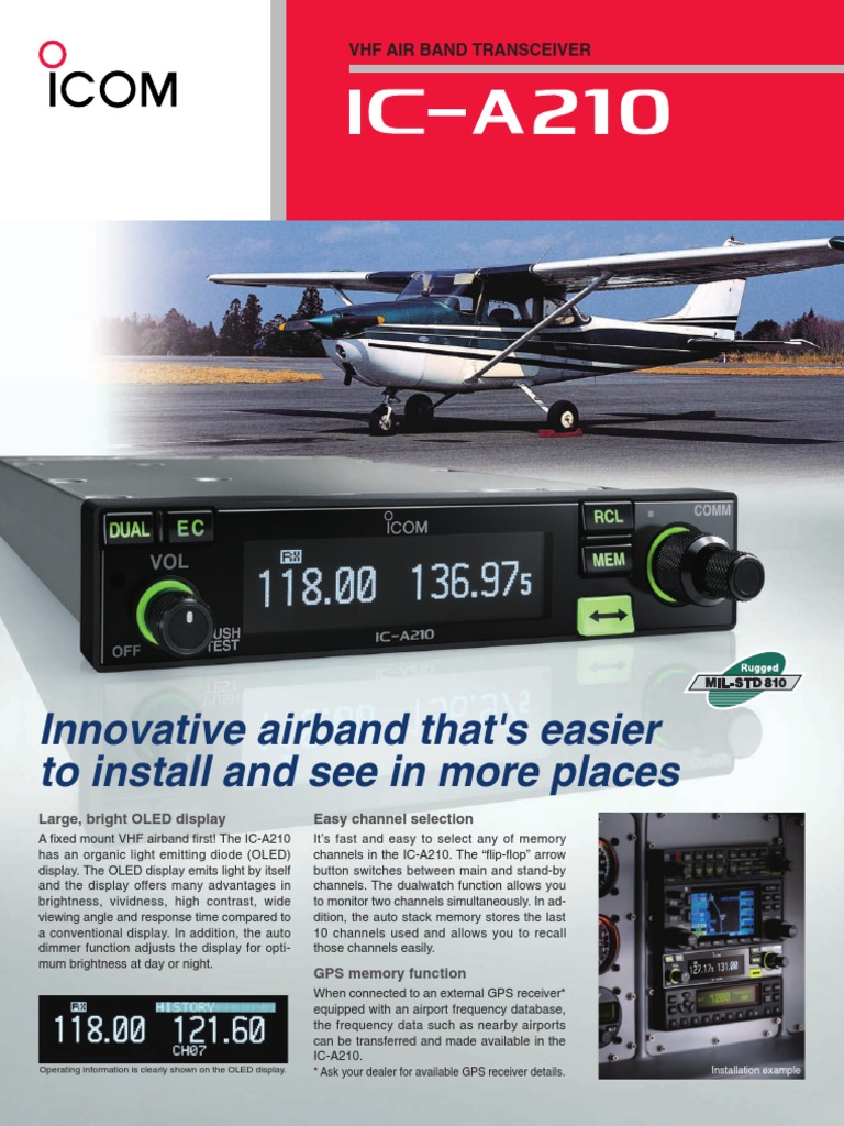 Ic A210 PDF | PDF | Headphones | Radio