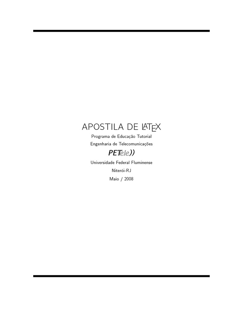 Latex3 PDF | PDF | Métodos e Materiais de Ensino | Computadores