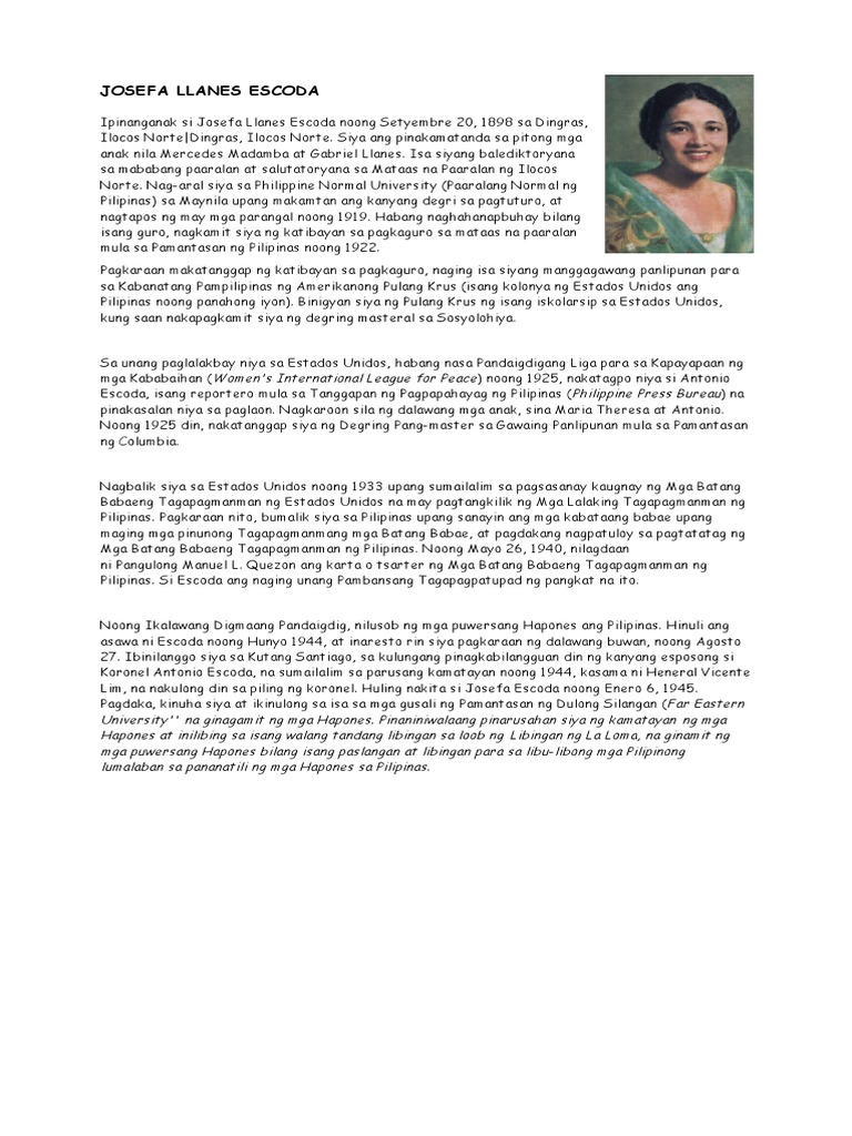 Josefa Llanes Escoda | PDF