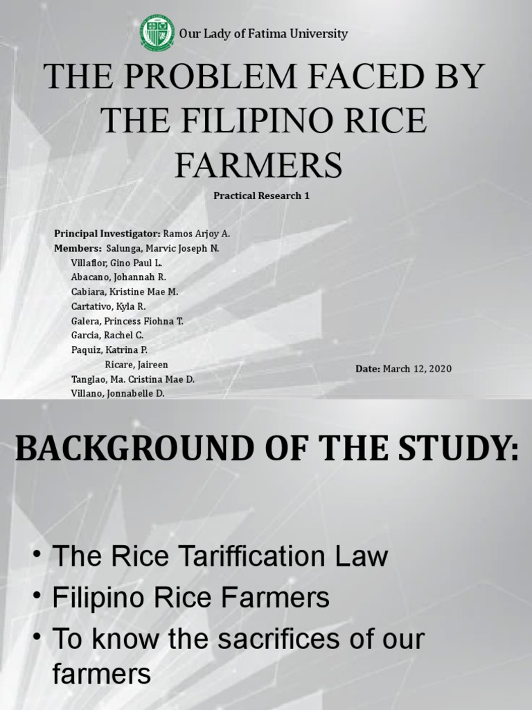 Powerpoint .The Problem Faced by The Filipino Rice Farmers | PDF