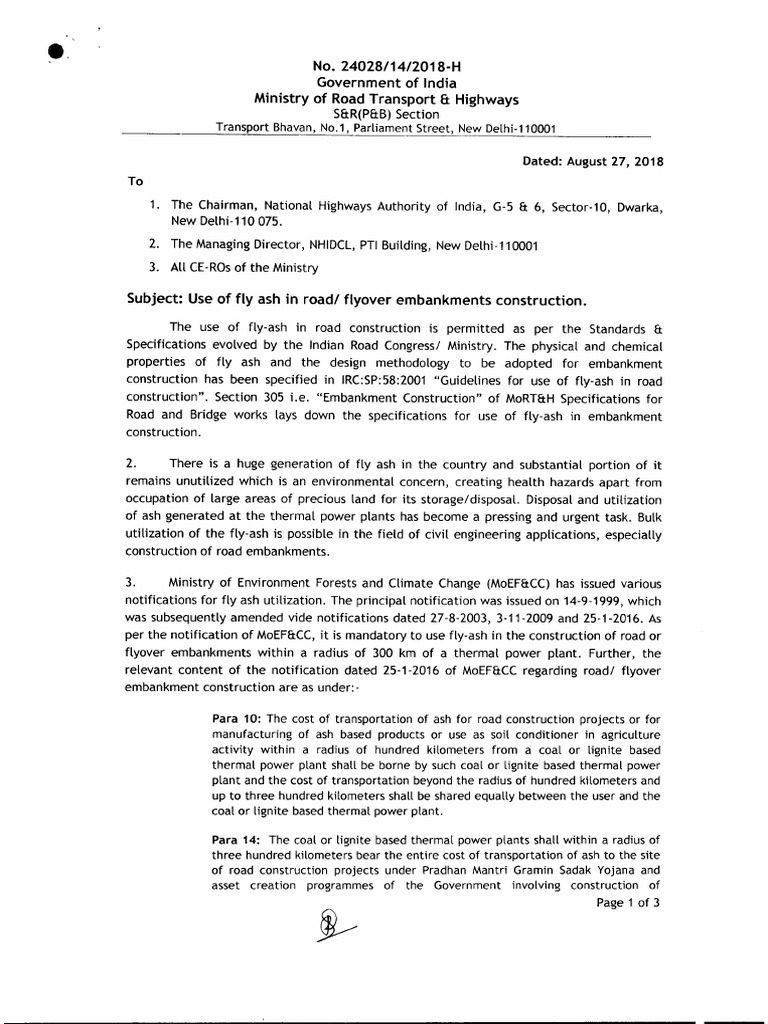 Fly Ash Utilization in Road Construction | PDF | Fly Ash | Arbitration