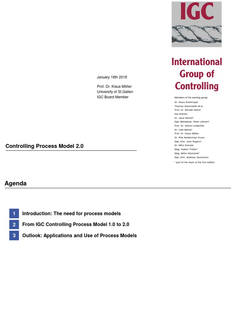 IGC Controlling Process Model 2.0 | PDF | Data Model | Analytics