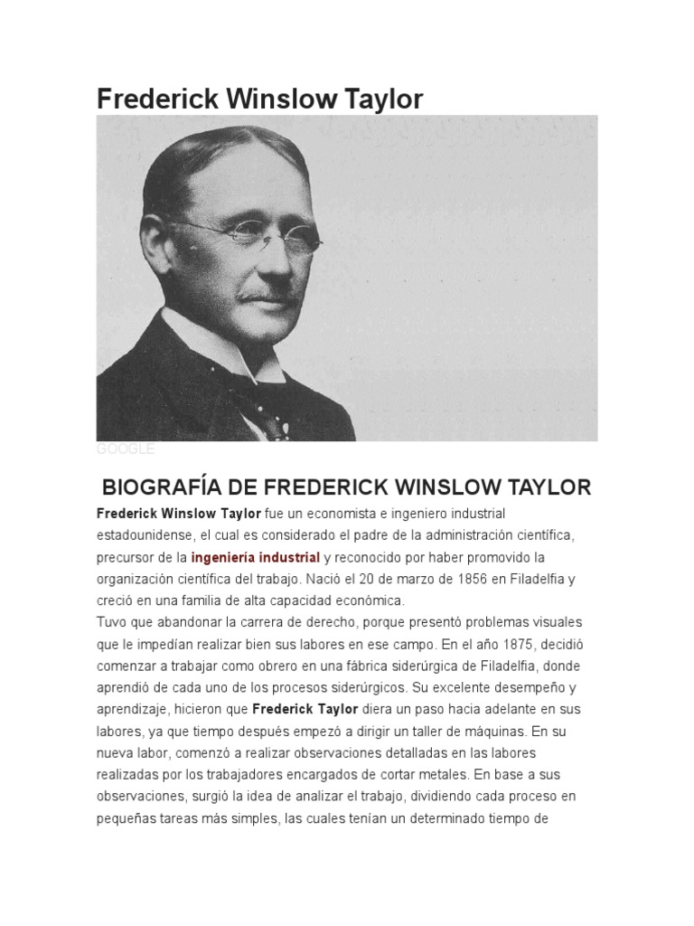 Frederick Winslow Taylor | PDF | Economias | Science