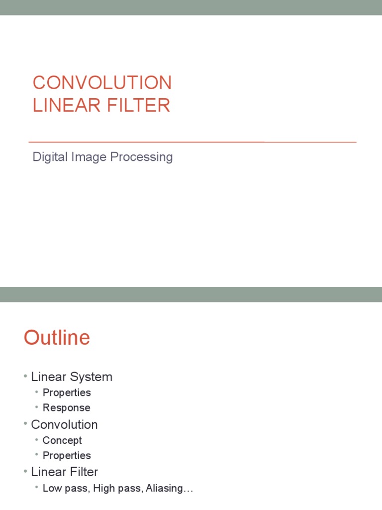 Conv Linear Filter - PPSX | PDF | Filter (Signal Processing) | Low Pass ...