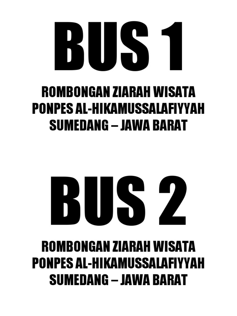 Tulisan Rombongan Ziarah di Bus | PDF