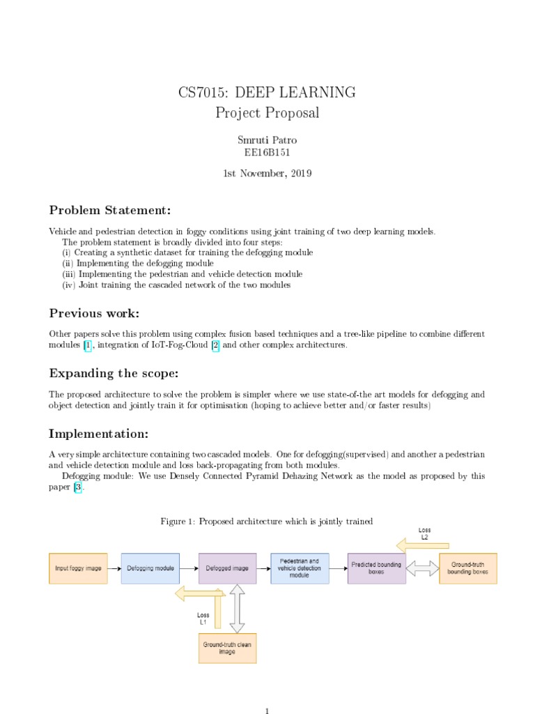 CS7015 Proposal PDF | PDF | Deep Learning | Computational Neuroscience