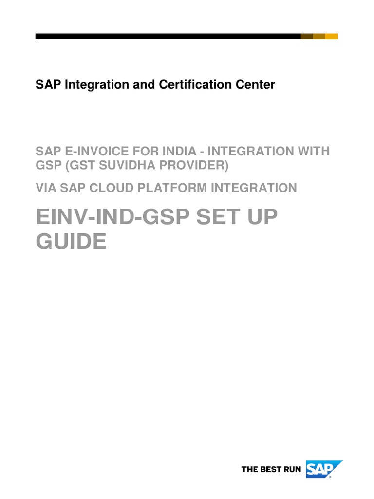GSP Integration Guide | PDF | Public Key Certificate | Sap Se