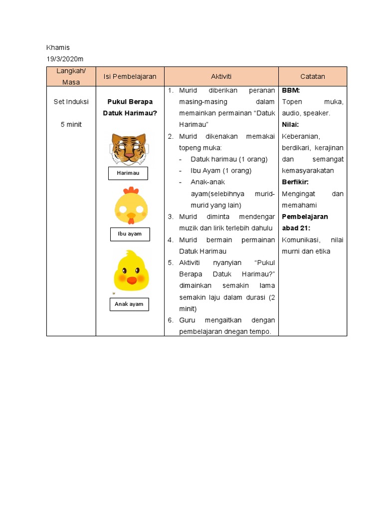 RPH Set Induksi Muzik | PDF