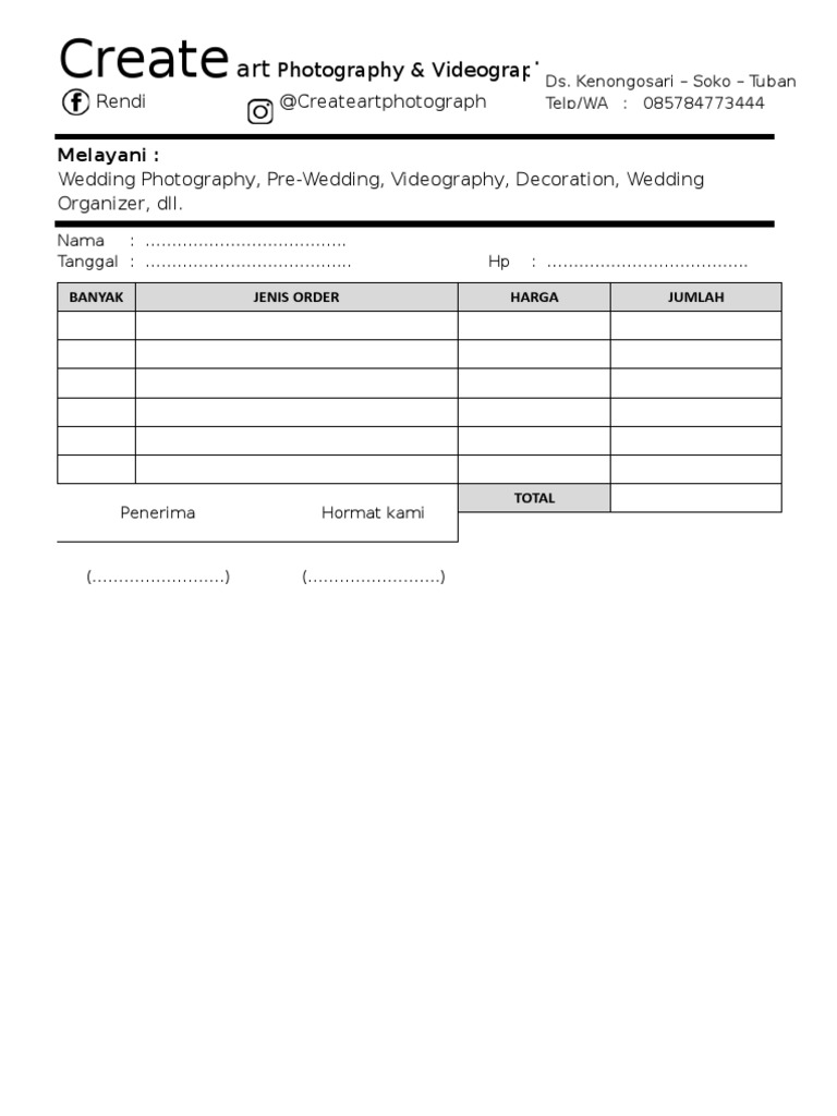 NOTA Create Photography | PDF