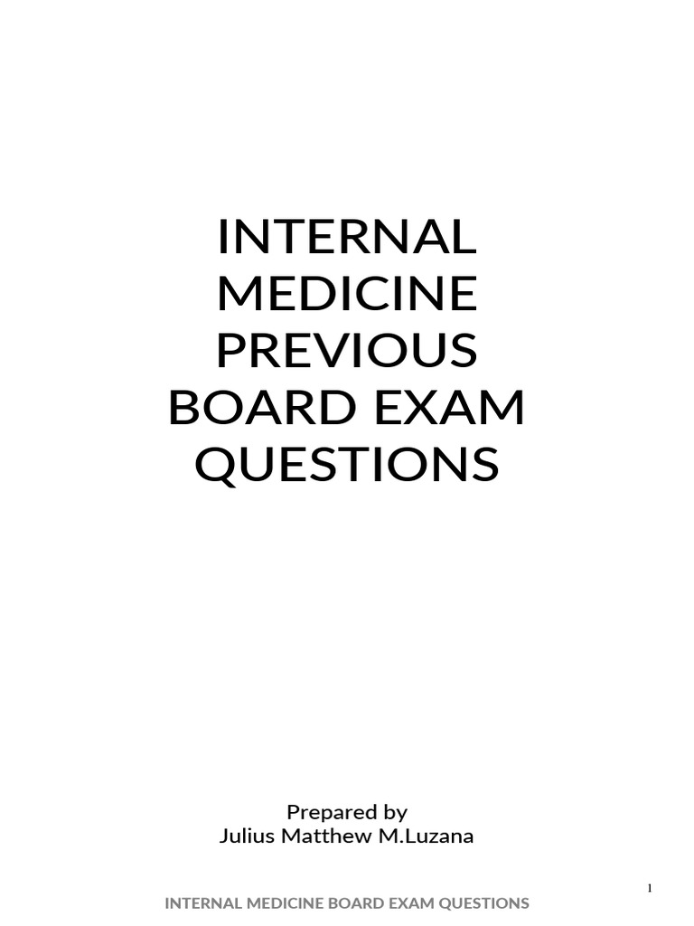 Im Board Questions PDF | PDF | Heart | Medicine