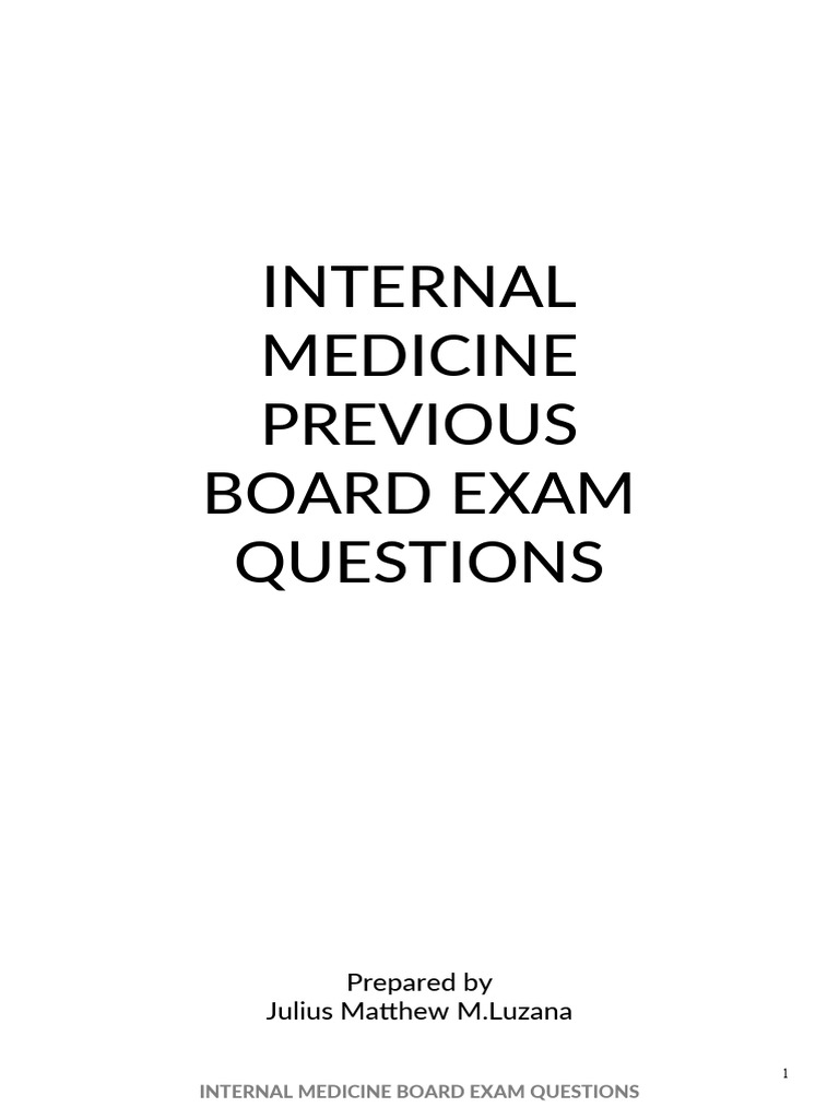 Im Board Questions | PDF | Heart | Medical Specialties