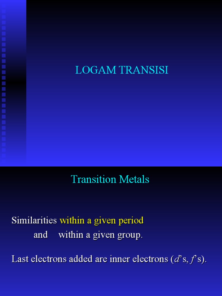 Understanding Transition Metals and Their Properties | PDF | Transition ...