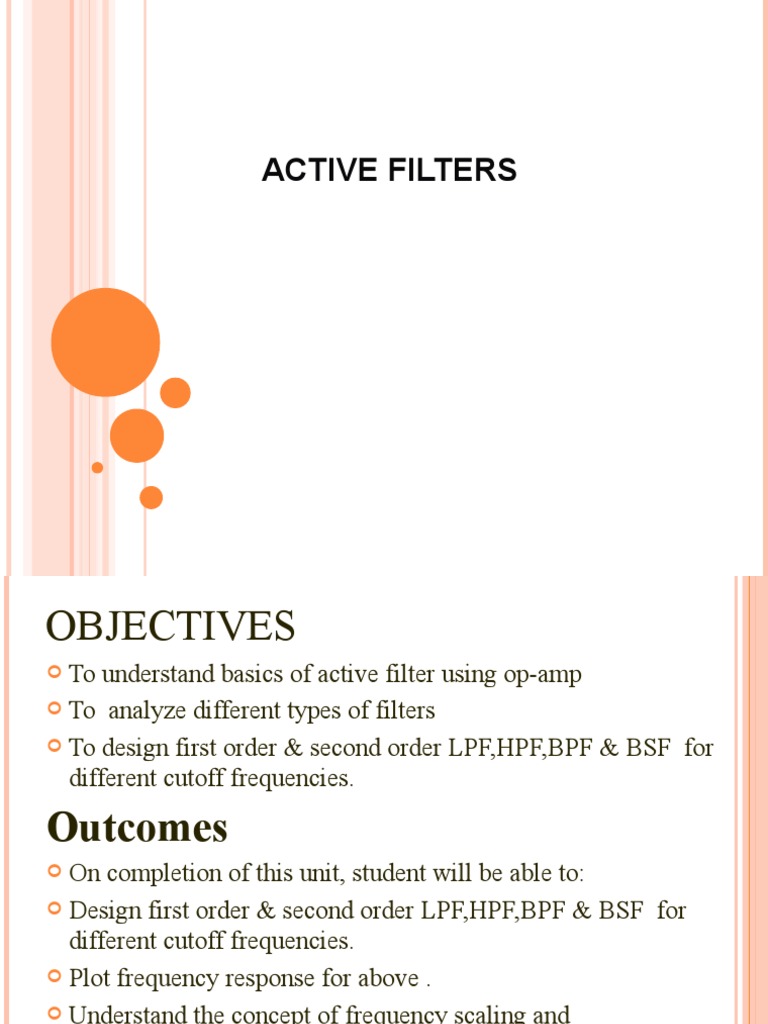 New Active Filters | PDF | Electronic Filter | Low Pass Filter