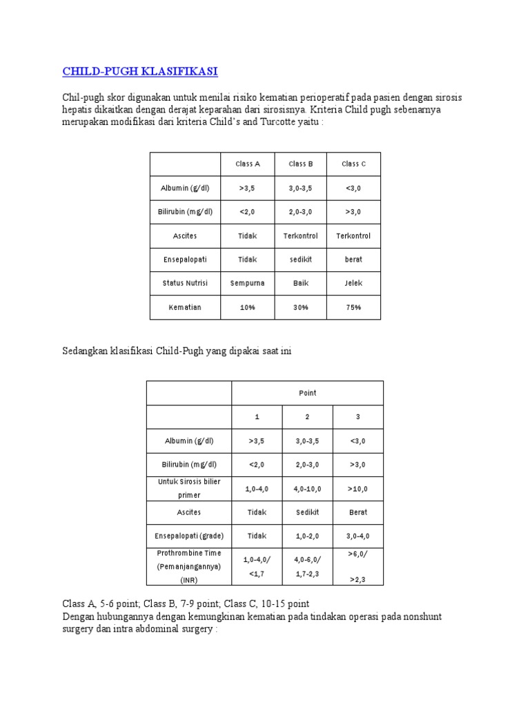 Child Pugh Score | PDF