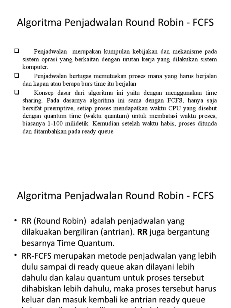 Penjadwalan Proses (RR) FCFS | PDF