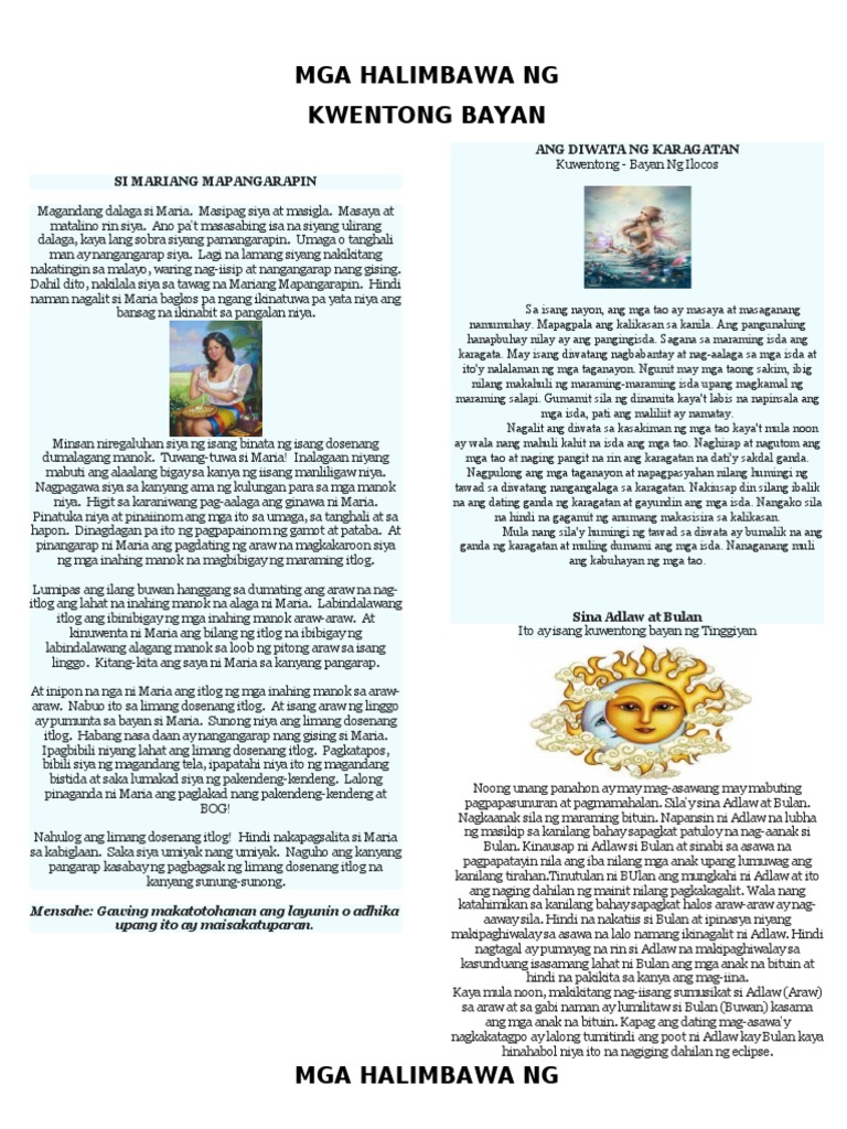 Ang Diwata Ng Karagatan Kwentong Bayan