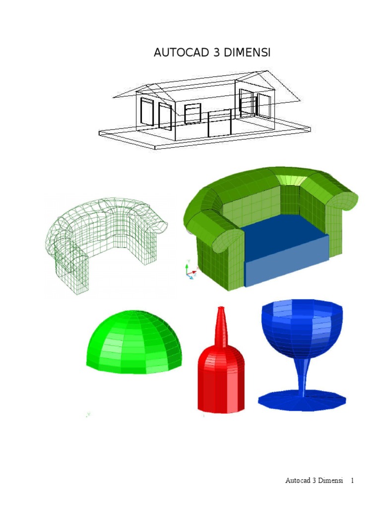 Autocad 3 Dimensi | PDF