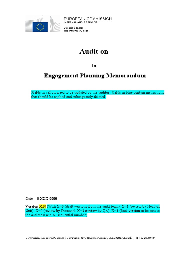 1.3 6 - Engagement Planning Memorandum - 12042018 | PDF | Internal ...