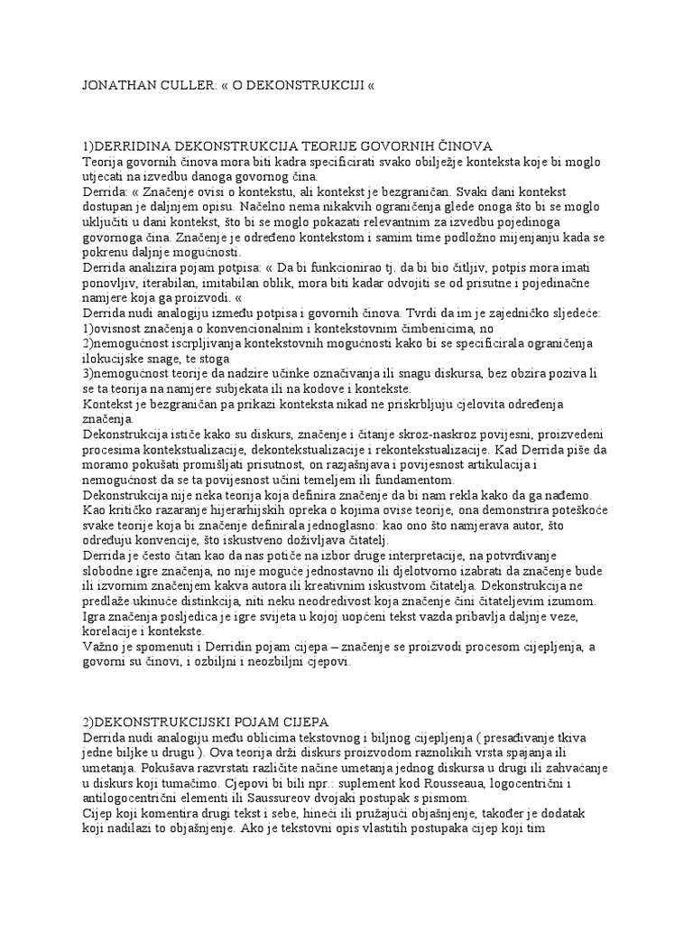 Jonathan Culler | PDF