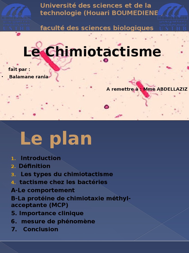 Chimiotactisme bactérien expliqué | PDF | Chimiotaxie | Macromolécule