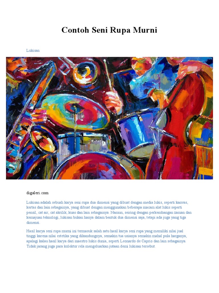 Contoh Seni Rupa Murni | PDF