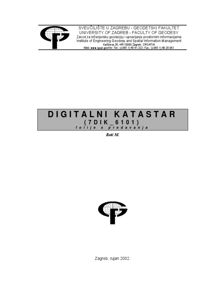 Digitalni Katastar PDF | PDF
