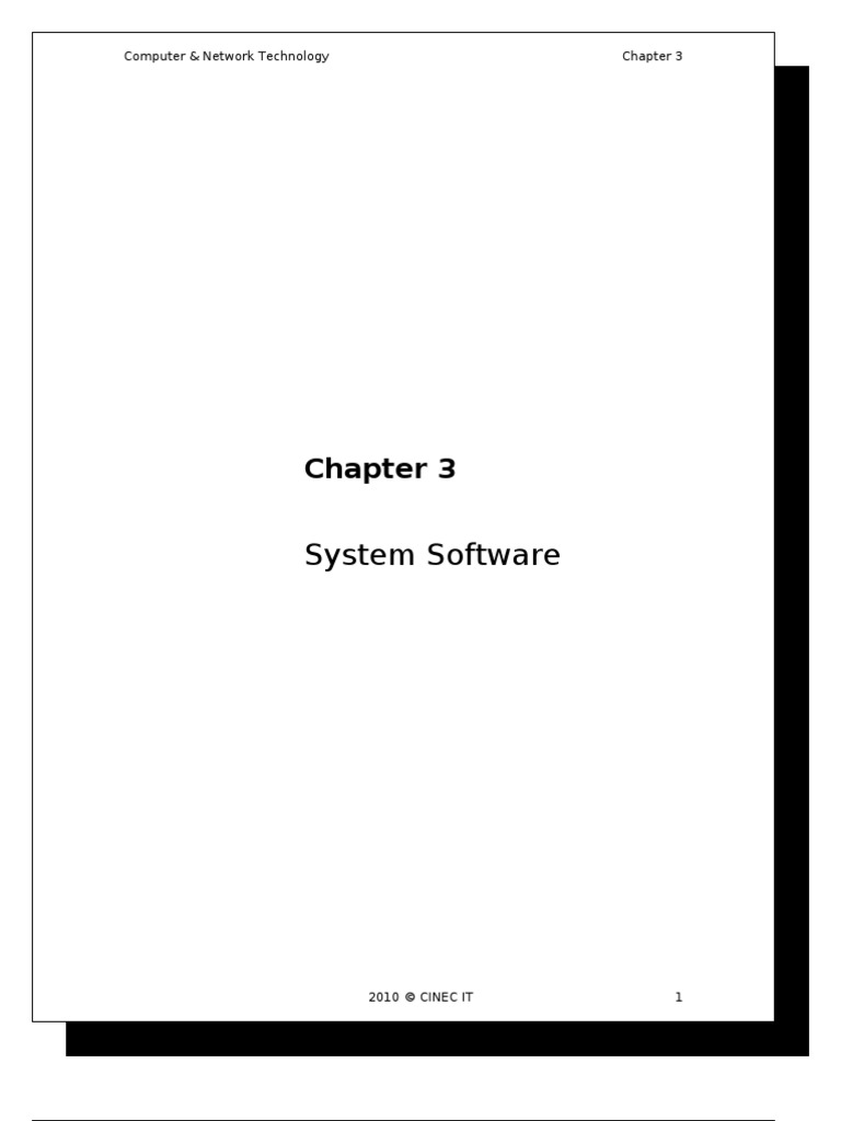 System Software: Computer & Network Technology | PDF | Computer Program ...
