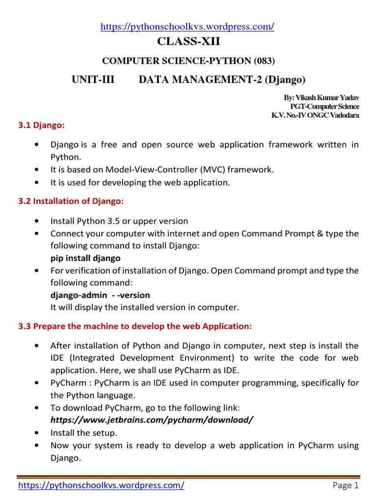 Python Django Complete Pdf Pdf Web Application Integrated