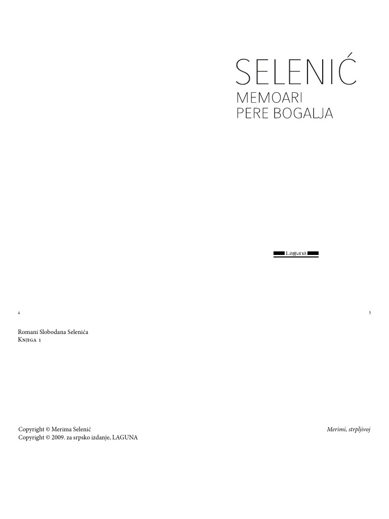 Memoari Pere Bogalja Slobodan Selenic PDF | PDF