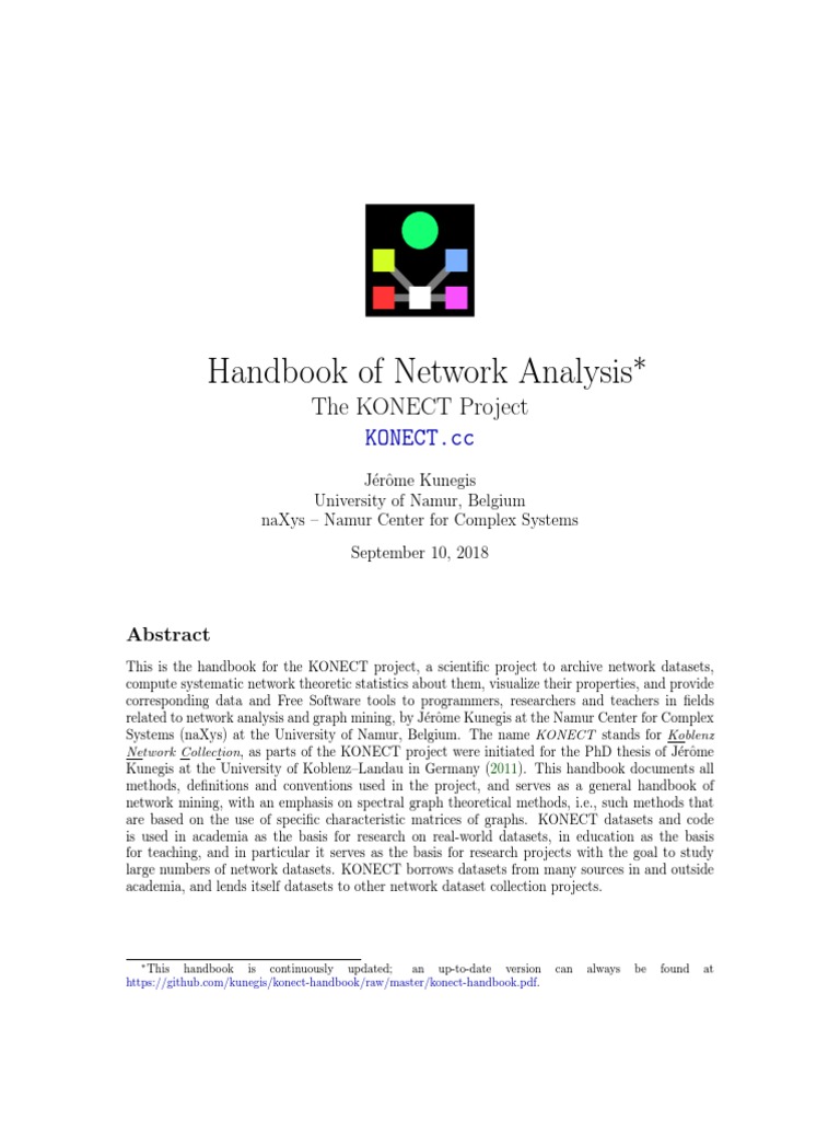 Konect Handbook PDF | PDF | Data Set | Social Network