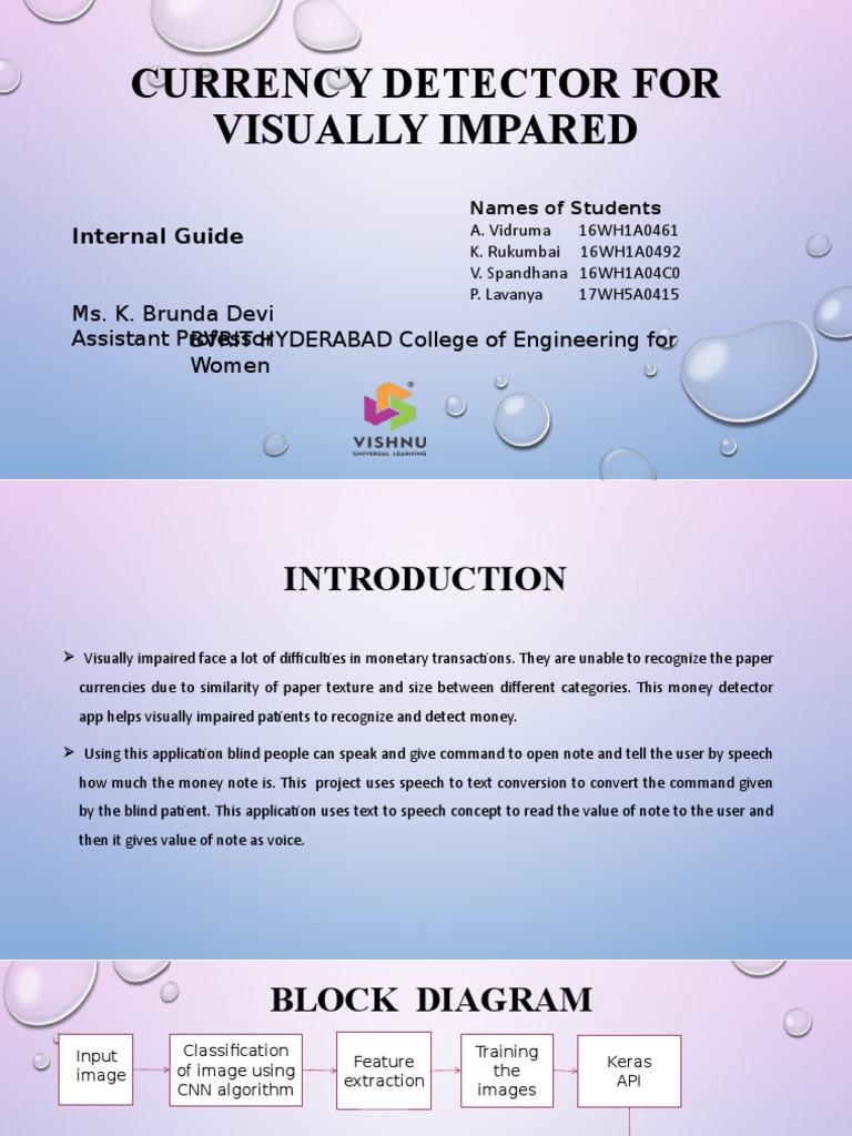 Currency Detection For Visually Impaired | PDF