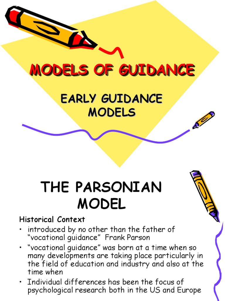Guidance Models in Education and Vocations | PDF | Goal | Self