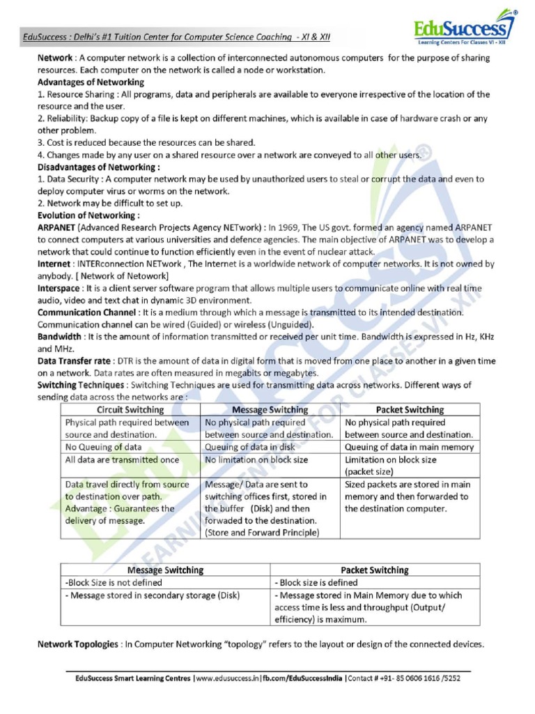 Unit 5 Data Communication and Networking Notes Sumita Arora | PDF