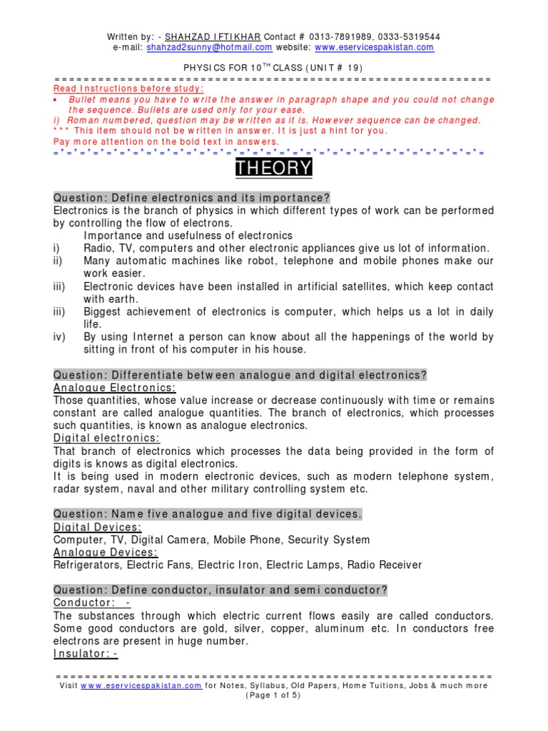 10 Phy Unit 19 PDF | PDF | P–N Junction | Semiconductors