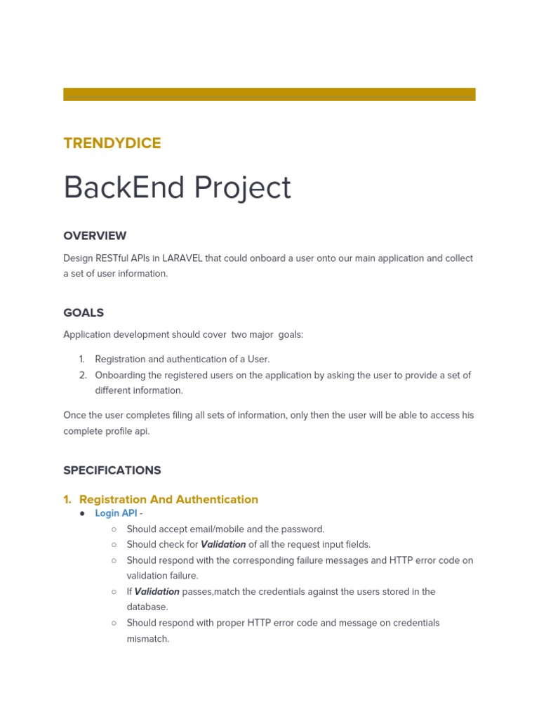 Backend Project PDF | PDF | Databases | Application Programming Interface